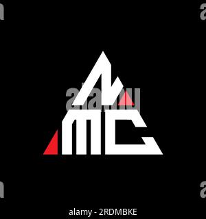 NMC triangle letter logo design with triangle shape. NMC triangle logo ...