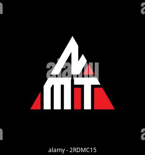 NMT triangle letter logo design with triangle shape. NMT triangle logo ...
