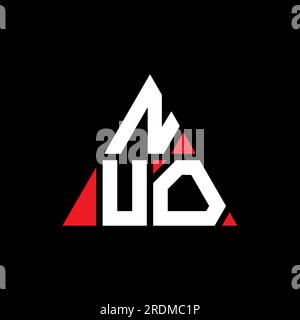 NUO triangle letter logo design with triangle shape. NUO triangle logo design monogram. NUO ...
