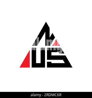 NUS triangle letter logo design with triangle shape. NUS triangle logo ...