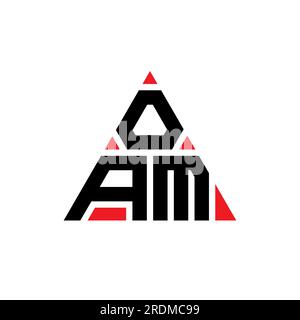 OAM triangle letter logo design with triangle shape. OAM triangle logo ...