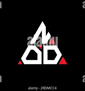 NOD triangle letter logo design with triangle shape. NOD triangle logo ...
