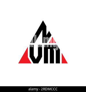 NVM triangle letter logo design with triangle shape. NVM triangle logo ...