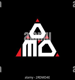 OMO triangle letter logo design with triangle shape. OMO triangle logo ...