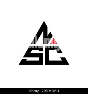 NSC letter logo design with polygon shape. NSC polygon and cube shape ...
