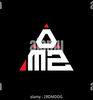 OMZ triangle letter logo design with triangle shape. OMZ triangle logo ...