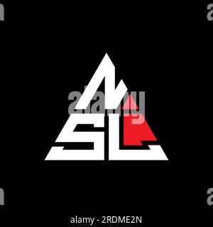 NSL triangle letter logo design with triangle shape. NSL triangle logo ...