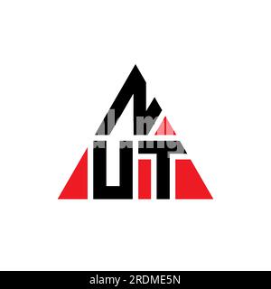 NUT triangle letter logo design with triangle shape. NUT triangle logo ...