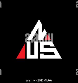 NUS triangle letter logo design with triangle shape. NUS triangle logo ...