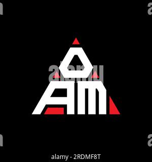 OAM triangle letter logo design with triangle shape. OAM triangle logo ...