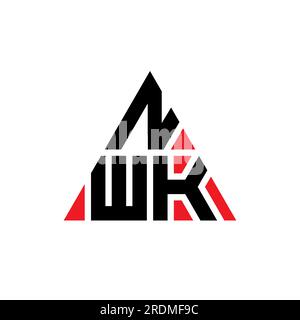 NWK triangle letter logo design with triangle shape. NWK triangle logo ...