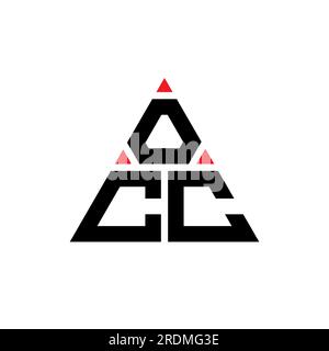 OCC triangle letter logo design with triangle shape. OCC triangle logo ...