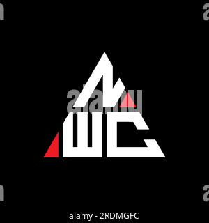 NWC triangle letter logo design with triangle shape. NWC triangle logo ...