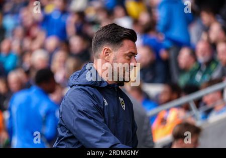 AFC Wimbledon manager Johnnie Jackson during the Sky Bet League Two ...