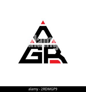 OGR triangle letter logo design with triangle shape. OGR triangle logo ...