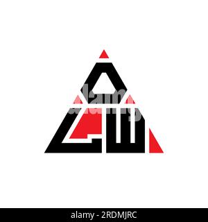OLW triangle letter logo design with triangle shape. OLW triangle logo ...