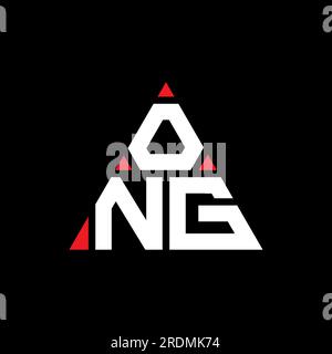ONG triangle letter logo design with triangle shape. ONG triangle logo ...
