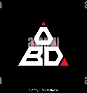 OBD triangle letter logo design with triangle shape. OBD triangle logo ...