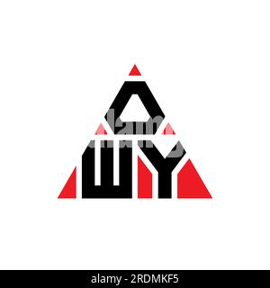 OWY triangle letter logo design with triangle shape. OWY triangle logo ...