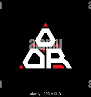 OOR triangle letter logo design with triangle shape. OOR triangle logo ...