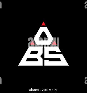 OBS triangle letter logo design with triangle shape. OBS triangle logo ...