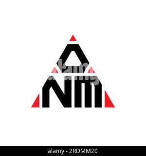 ONM triangle letter logo design with triangle shape. ONM triangle logo ...