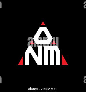 ONM triangle letter logo design with triangle shape. ONM triangle logo ...