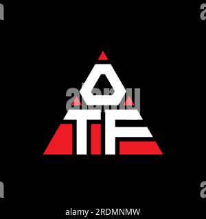 OTF triangle letter logo design with triangle shape. OTF triangle logo ...