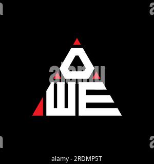 OWE triangle letter logo design with triangle shape. OWE triangle logo ...