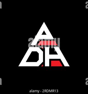 PDH triangle letter logo design with triangle shape. PDH triangle logo ...
