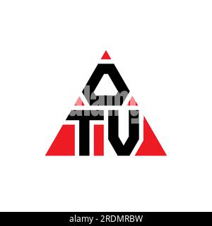 OTV triangle letter logo design with triangle shape. OTV triangle logo ...