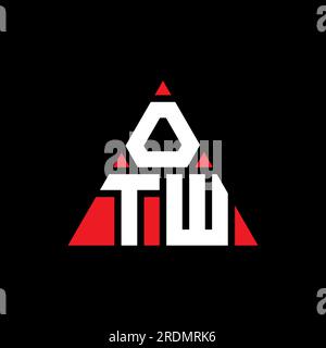 OTW triangle letter logo design with triangle shape. OTW triangle logo ...