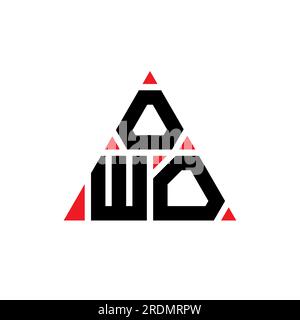 OWO triangle letter logo design with triangle shape. OWO triangle logo ...