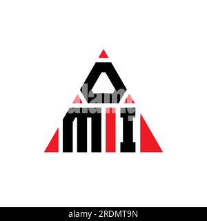 OMI triangle letter logo design with triangle shape. OMI triangle logo ...