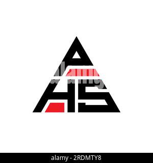 PHS letter logo design with polygon shape. PHS polygon and cube shape ...