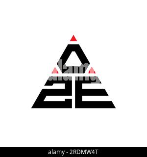 OZE triangle letter logo design with triangle shape. OZE triangle logo ...