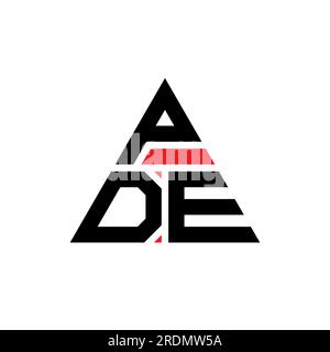 PDE triangle letter logo design with triangle shape. PDE triangle logo ...