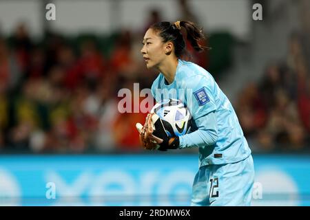 Perth, Australia. 22nd July, 2023. China's goalkeeper Xu Huan (top ...