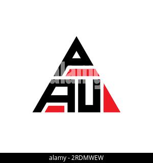 PAU triangle letter logo design with triangle shape. PAU triangle logo ...