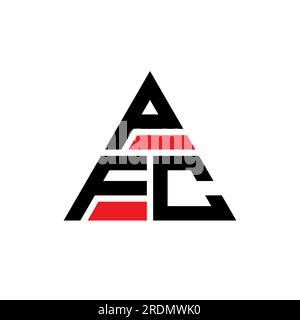 PFC triangle letter logo design with triangle shape. PFC triangle logo ...