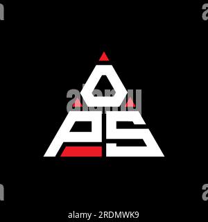 OPS triangle letter logo design with triangle shape. OPS triangle logo ...