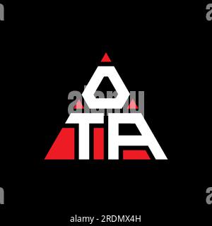 OTA triangle letter logo design with triangle shape. OTA triangle logo ...
