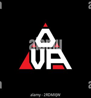 OVA triangle letter logo design with triangle shape. OVA triangle logo ...