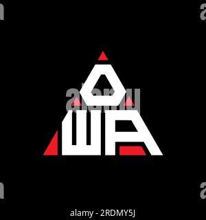 OWA letter logo design with polygon shape. OWA polygon and cube shape ...