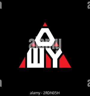 OWY triangle letter logo design with triangle shape. OWY triangle logo ...