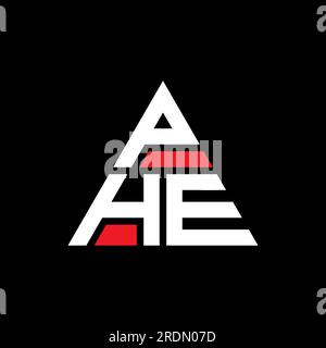 PHE triangle letter logo design with triangle shape. PHE triangle logo ...