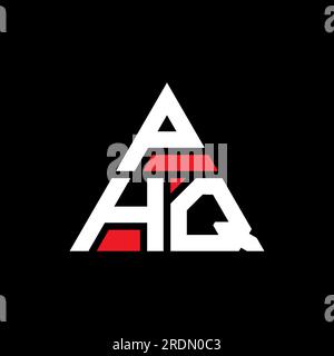PHQ triangle letter logo design with triangle shape. PHQ triangle logo ...