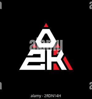 OZK triangle letter logo design with triangle shape. OZK triangle logo ...