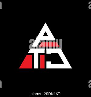 PTJ triangle letter logo design with triangle shape. PTJ triangle logo ...
