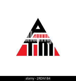 PTM triangle letter logo design with triangle shape. PTM triangle logo ...
